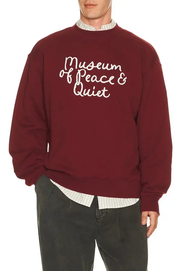 MUSEUM OF PEACE & QUIET Scribble Crewneck - Burgandy