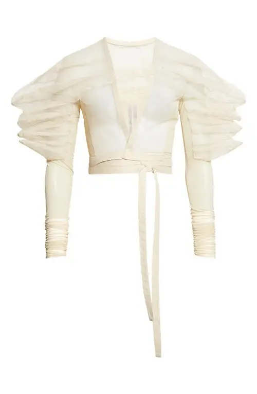 Rick Owens Rhino Tulle Wrap Top - Sand