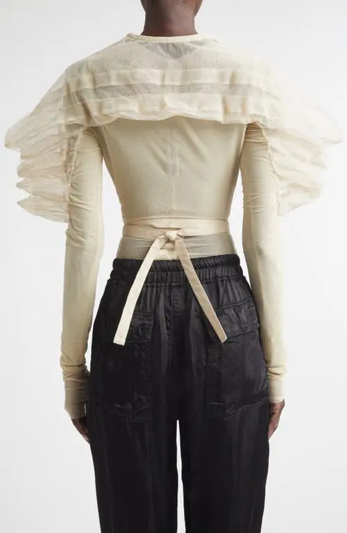 Rick Owens Rhino Tulle Wrap Top - Sand
