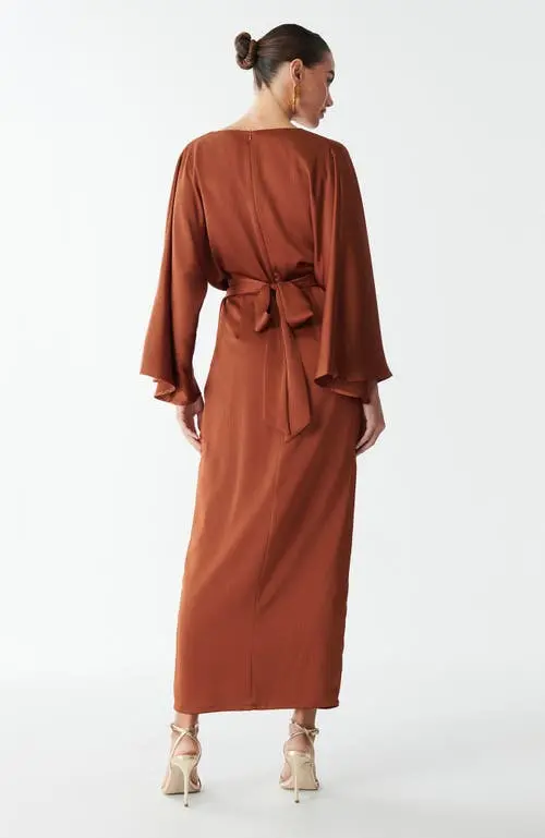SAVEL Deliliah Midi Dress - Rust