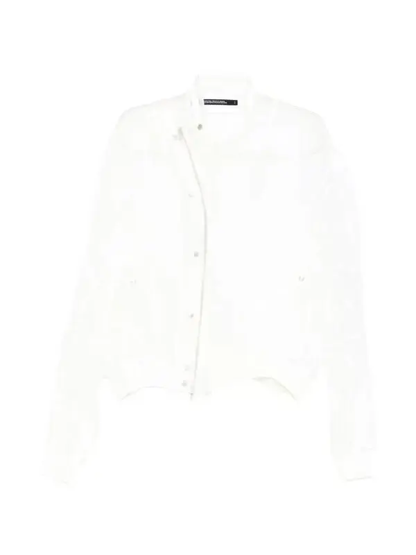 JULIUS Sheer Panelled Jacket - White