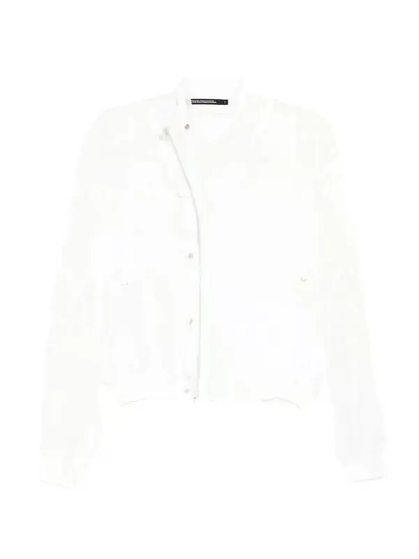 JULIUS Sheer Panelled Jacket - White