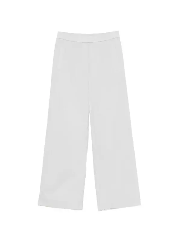 Patrizia Pepe Poplin Straight-leg Trousers - Grey