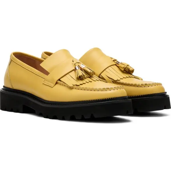 MARC NOLAN Journey Kiltie Fringe Loafer - Yellow