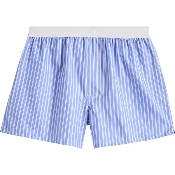 TOM FORD Cotton Poplin Boxer Shorts - Blue/white