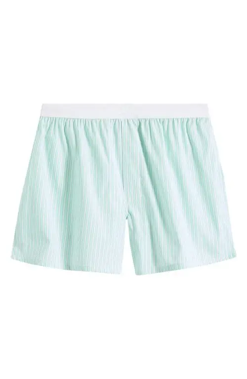TOM FORD Cotton Poplin Boxer Shorts - Light Green/white