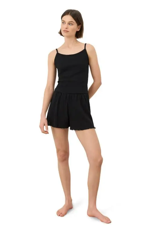 PACT Organic Cotton Pointelle Cami - Black