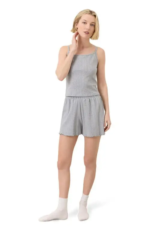 PACT Organic Cotton Pointelle Cami - Heather Grey