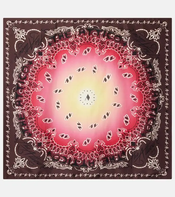 Attico Printed Silk Scarf - Multicoloured