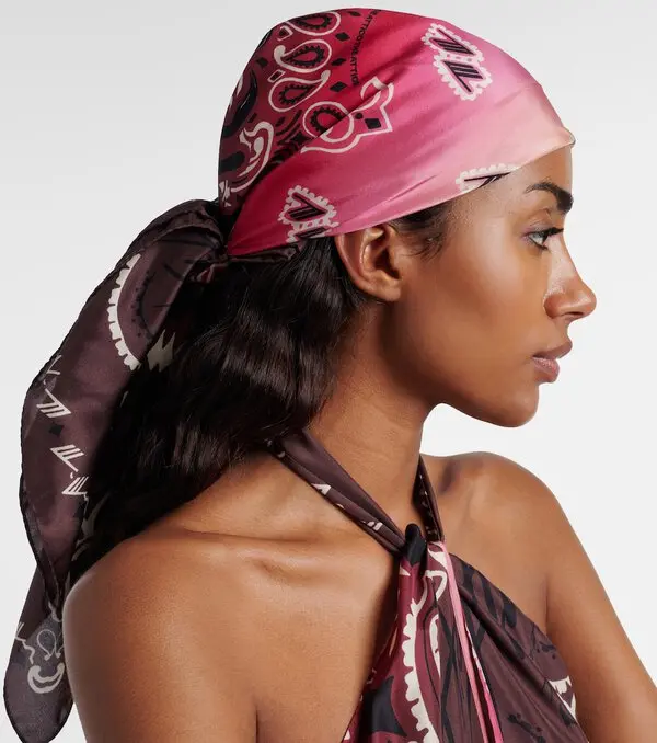 Attico Printed Silk Scarf