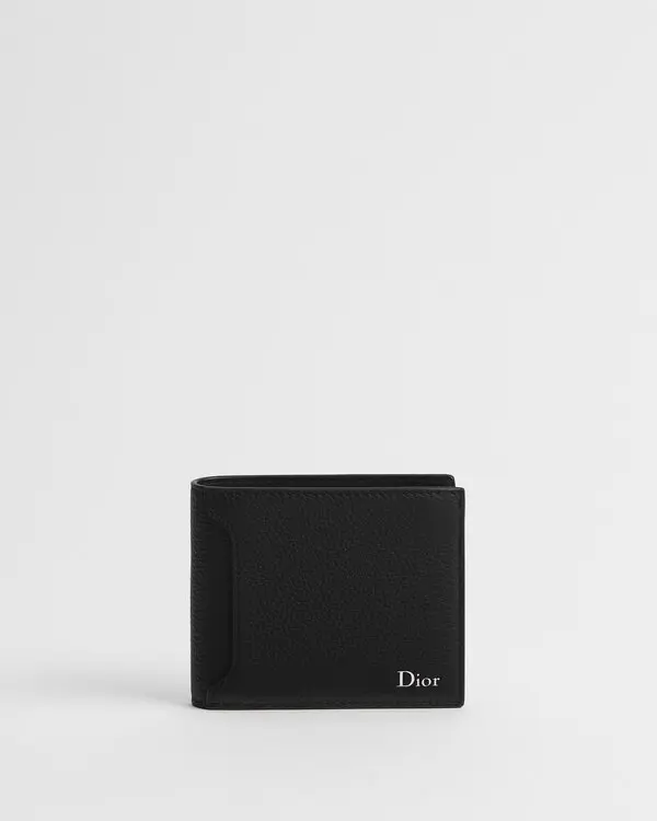 Dior Archie Bifold Wallet - Black Grained Calfskin