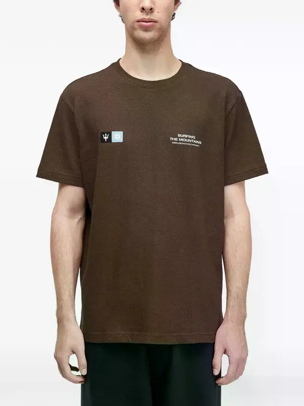 OSKLEN Surfing Mountains Graphic T-shirt - Brown