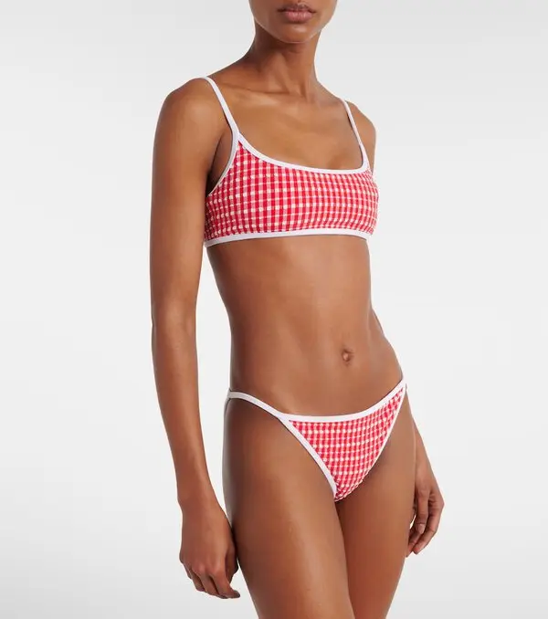 Jade Swim Gingham Bikini Bottoms