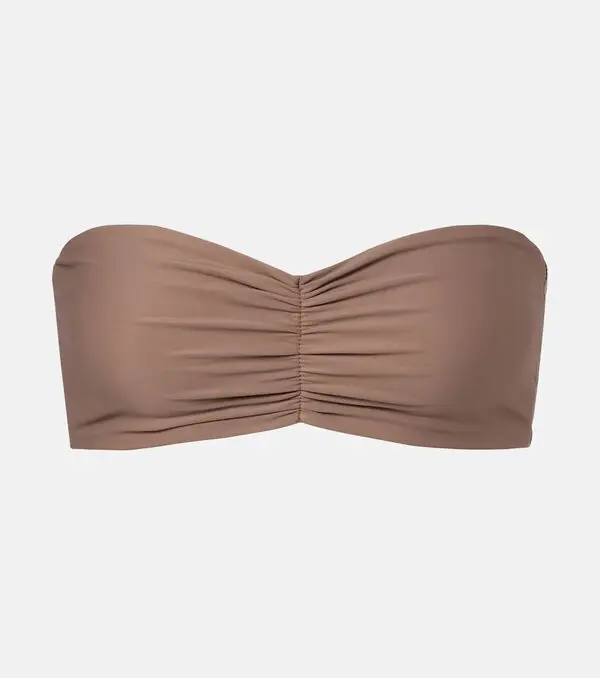 Jade Swim Ava Bandeau Bikini Top - Brown