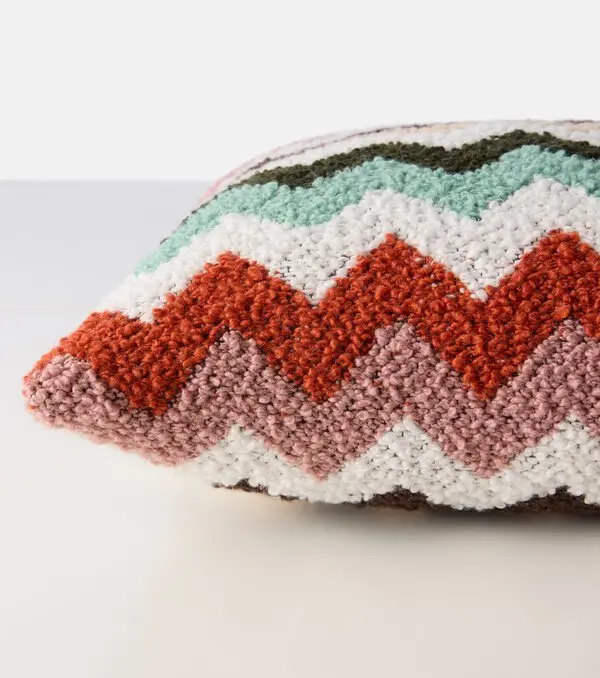 Missoni Riccio Zigzag Cotton Boucl� Cushion - Multicoloured