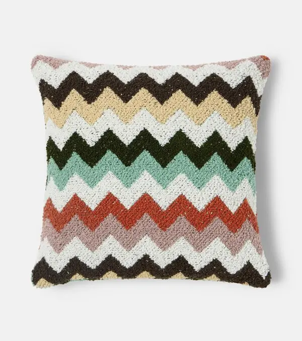 Missoni Riccio Zigzag Cotton Bouclé Cushion - Multicoloured