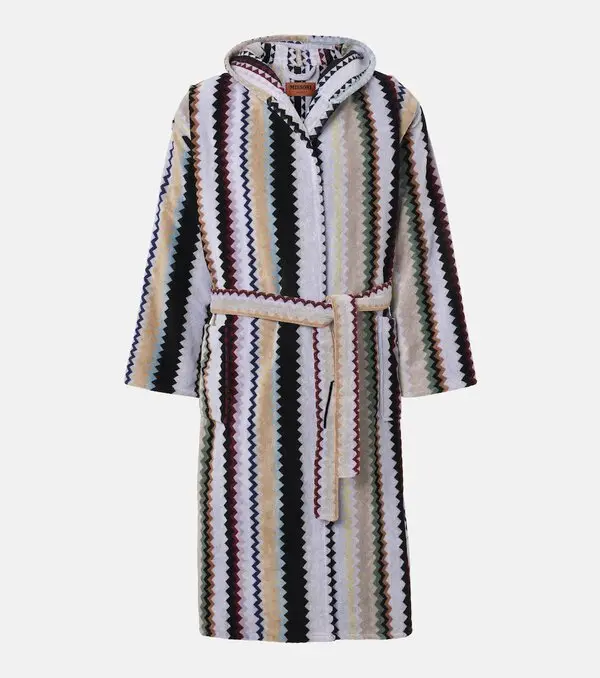 Missoni Curt Hooded Cotton Terry Bathrobe - Beige