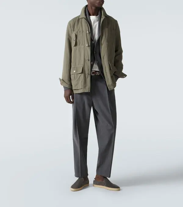 Brunello Cucinelli Cotton And Linen Field Jacket
