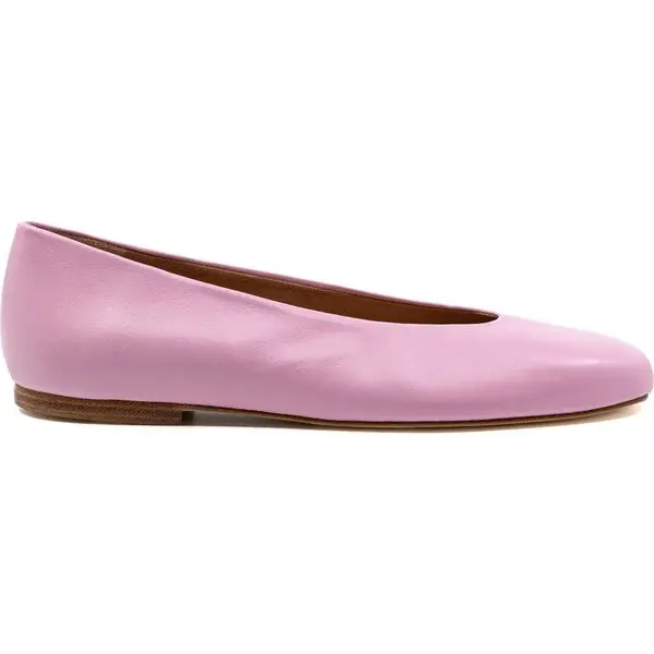 ANDREA GOMEZ Dalia Leather Ballerina Flat - Pink