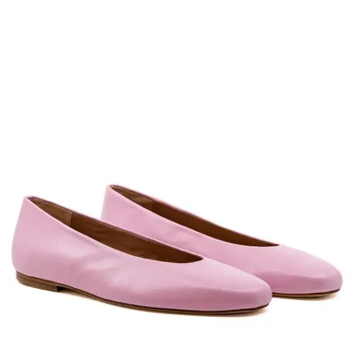 ANDREA GOMEZ Dalia Leather Ballerina Flat - Pink