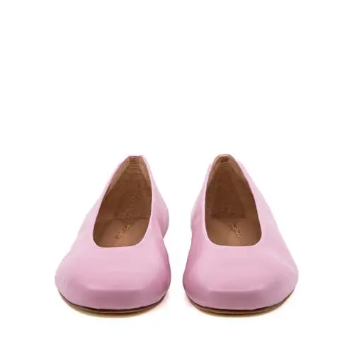 ANDREA GOMEZ Dalia Leather Ballerina Flat - Pink