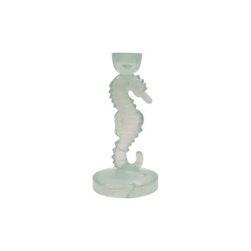 GALLERIE II Seahorse Glass Coastal Candle Holders Set Of 2 - Green
