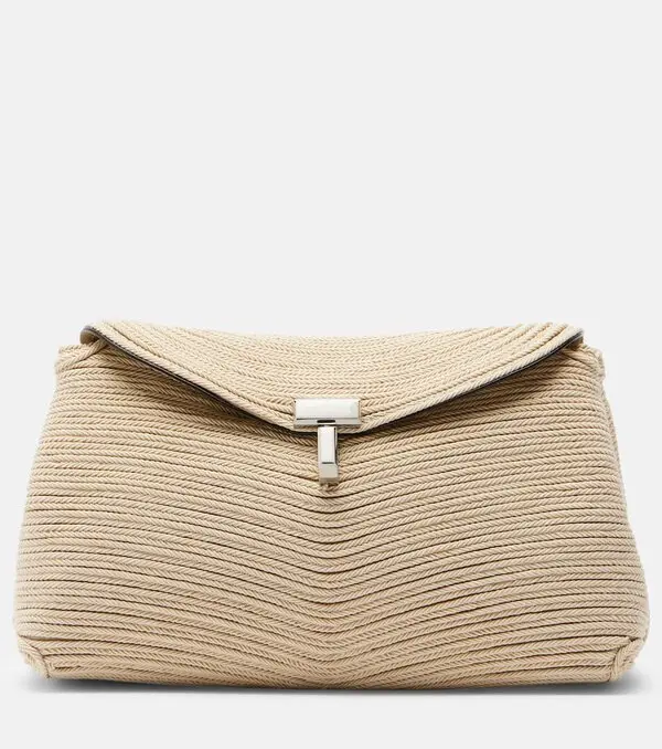 TOTEME T-lock Mini Clutch - Beige