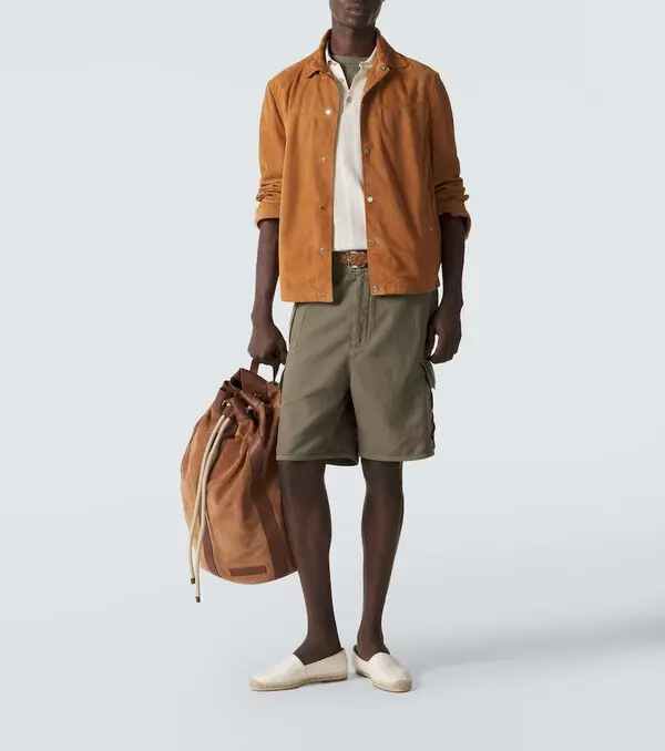 Brunello Cucinelli Suede Classic Collar Jacket