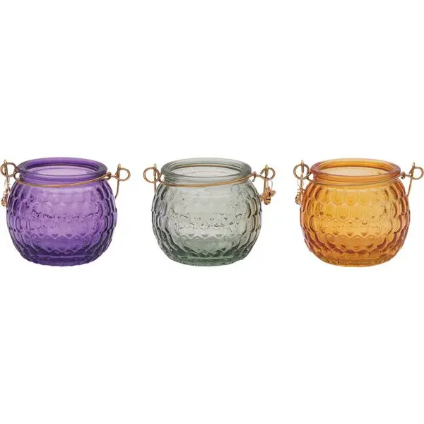 C&F HOME Spring Assortment Of 3 Candle Holders - Orange