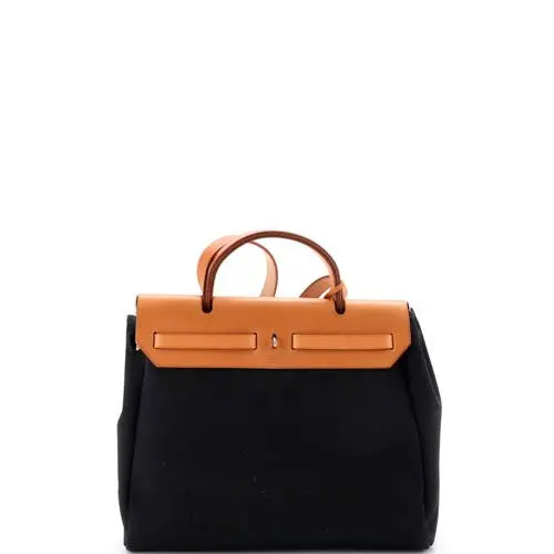 Hermès Herbag Toile And Leather Pm