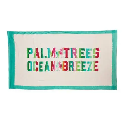 BEACHCOMBERS Palm Trees Ocean Breeze Towel - Blue
