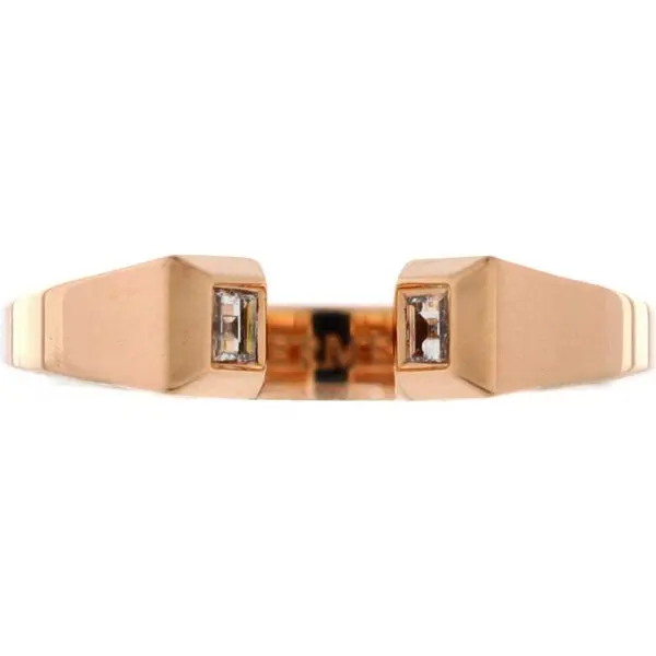 Hermès Clou De Forge 18k Ring With Diamonds - Rose Gold