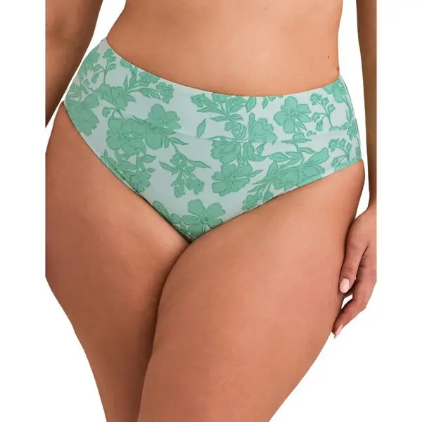 ADORE ME Perry Swimwear High Waisted Bottom - Floral Green