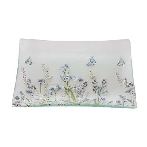 C&F HOME Spring Lavender And Butterflies Novelty Dinnerware Serving Plate 6.3