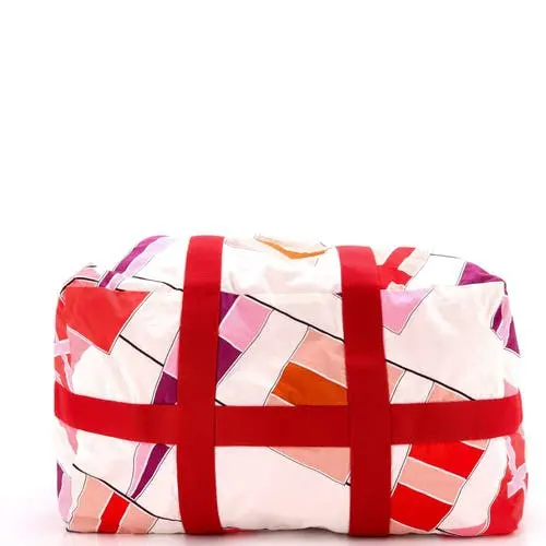 Hermès Drapeaux Au Vent Bag Printed Canvas Large - Red
