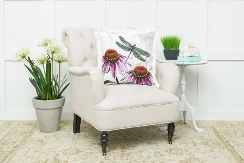C&F HOME Botanical Dragonfly Hd Printed Spring Accent Throw Pillow 18" X 18