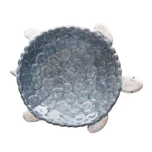 GALLERIE II Sea Turtle Decorative Plate 8.35" X 9.75 - Gray
