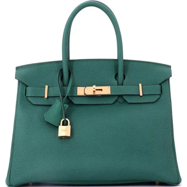 Hermès Birkin Handbag Green Togo With Gold Hardware - Malachite