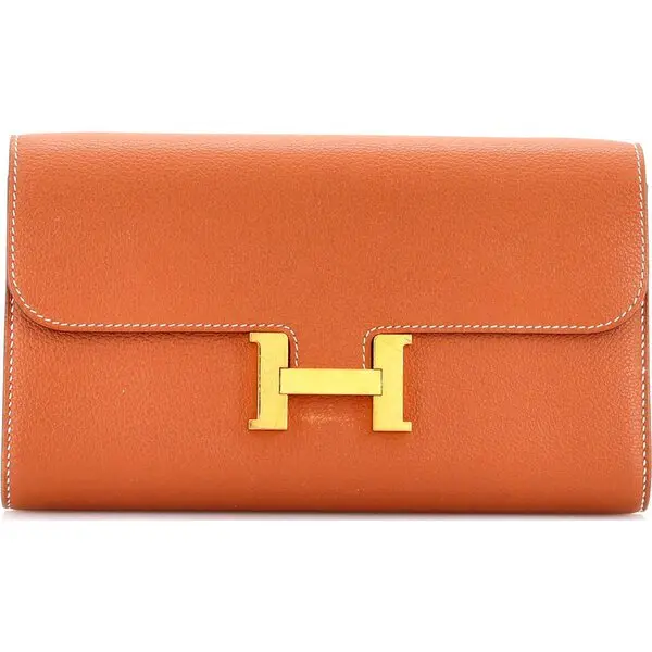 Hermès Constance To Go Wallet Evercolor - Gold