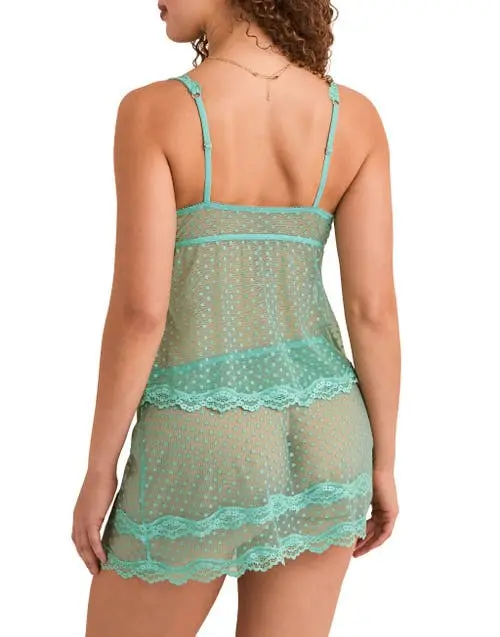 ADORE ME Kit Camisole & Half Slip Set Lingerie - Medium Green