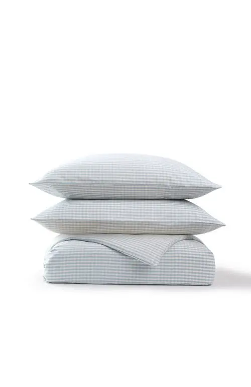 CHRISTY Gingham Yarn Dye Airy Cotton Duvet Cover Sets - Blue