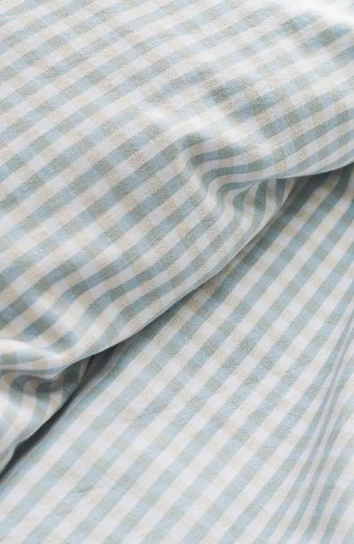 CHRISTY Gingham Yarn Dye Airy Cotton Duvet Cover Sets - Blue