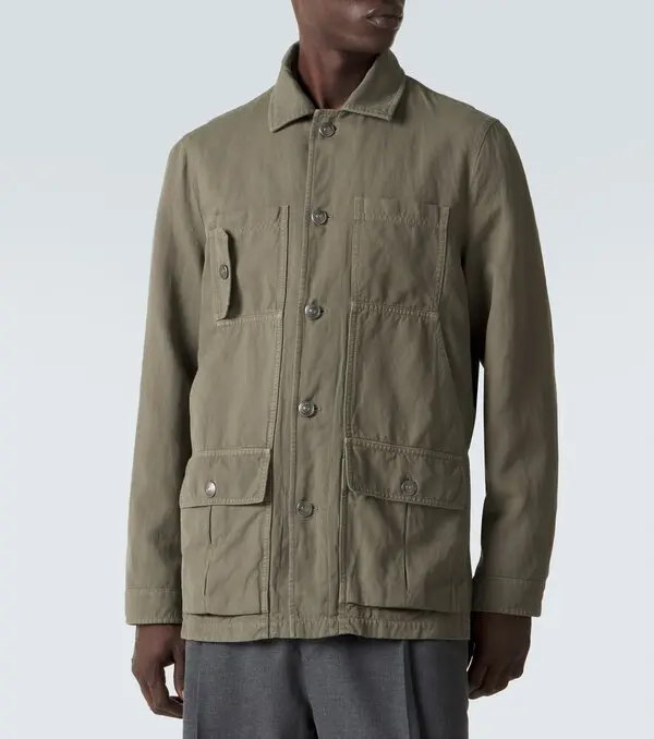 Brunello Cucinelli Cotton And Linen Field Jacket