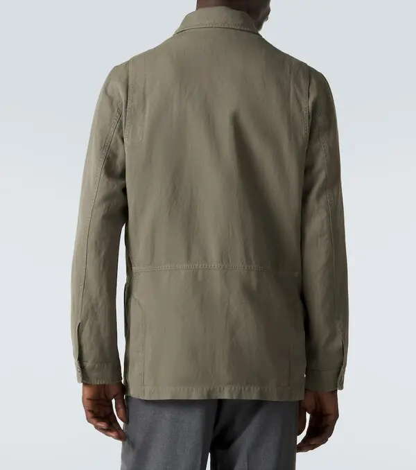 Brunello Cucinelli Cotton And Linen Field Jacket
