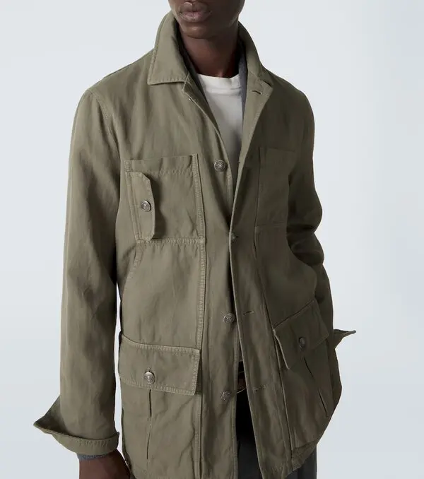 Brunello Cucinelli Cotton And Linen Field Jacket