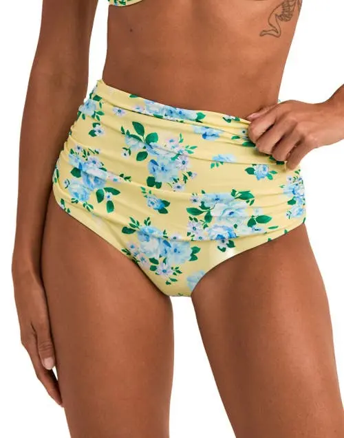 ADORE ME Morgana Swimwear High Waisted Bottom - Floral Yellow
