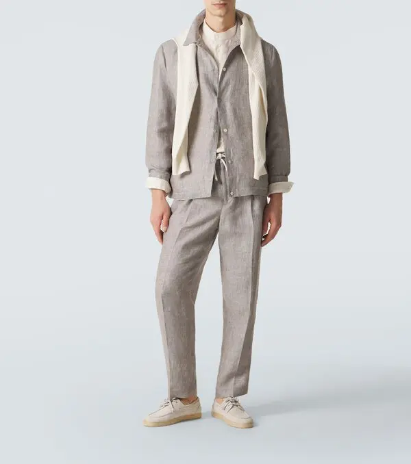 Brunello Cucinelli Hemp And Linen Overshirt