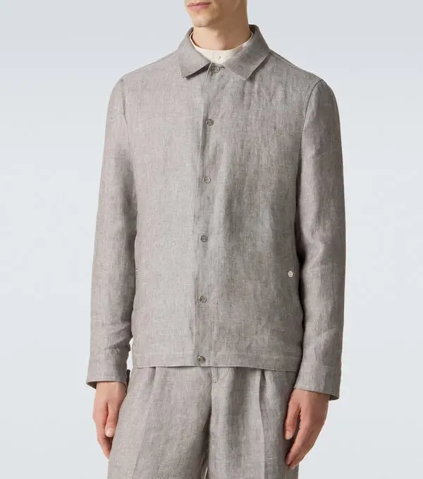 Brunello Cucinelli Hemp And Linen Overshirt