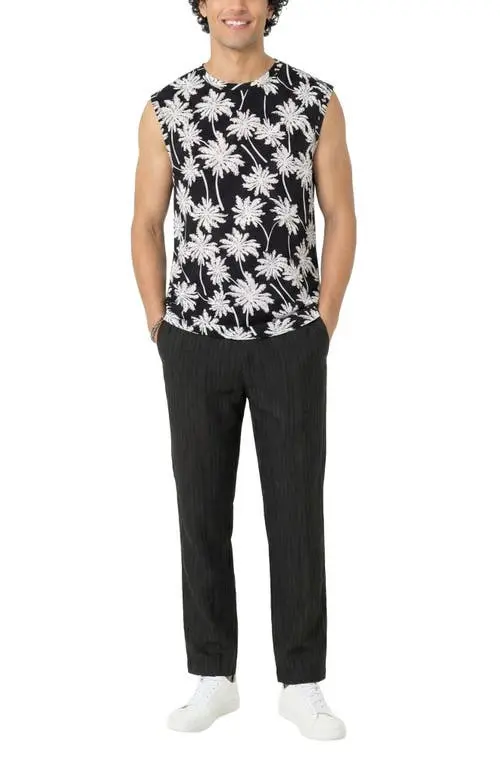 AREA STARS Gabbie Pants With Tropical Print - Black