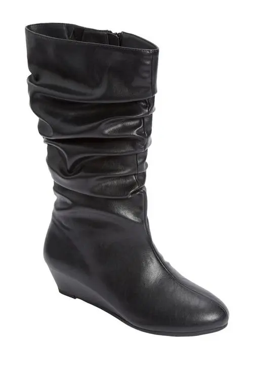 COMFORTVIEW The Dori Midi Calf Boots - Black